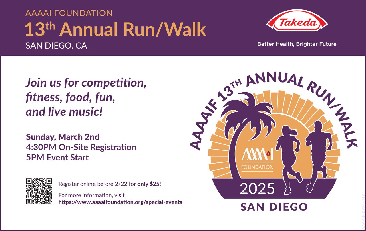 AAAAI Foundation Run/Walk Ad